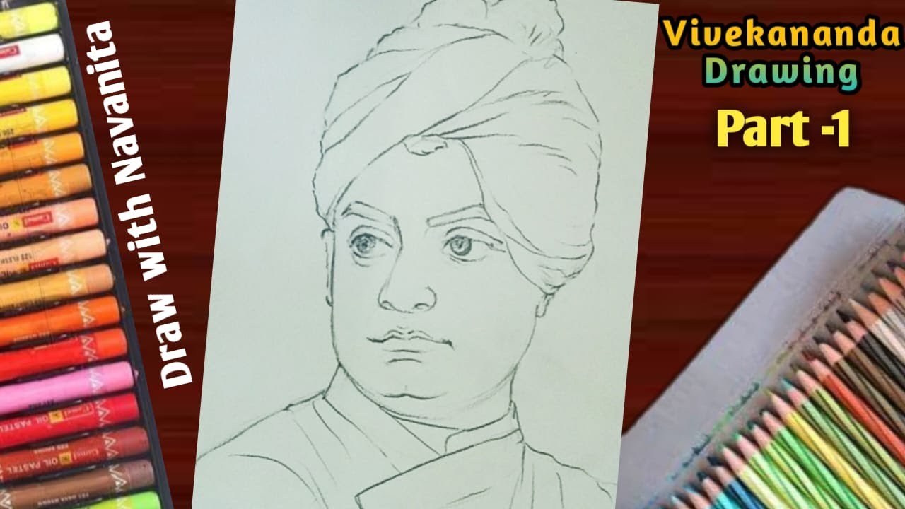 Swami Vivekananda Drawing part-1/ Outline Drawing/Very easy pencil ...