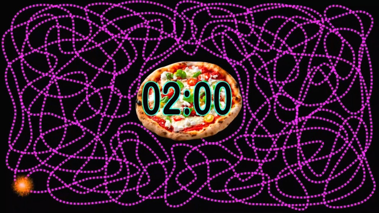 2 Minute Countdown Timer Pizza Explosion | Study & Workout Break Timer ...