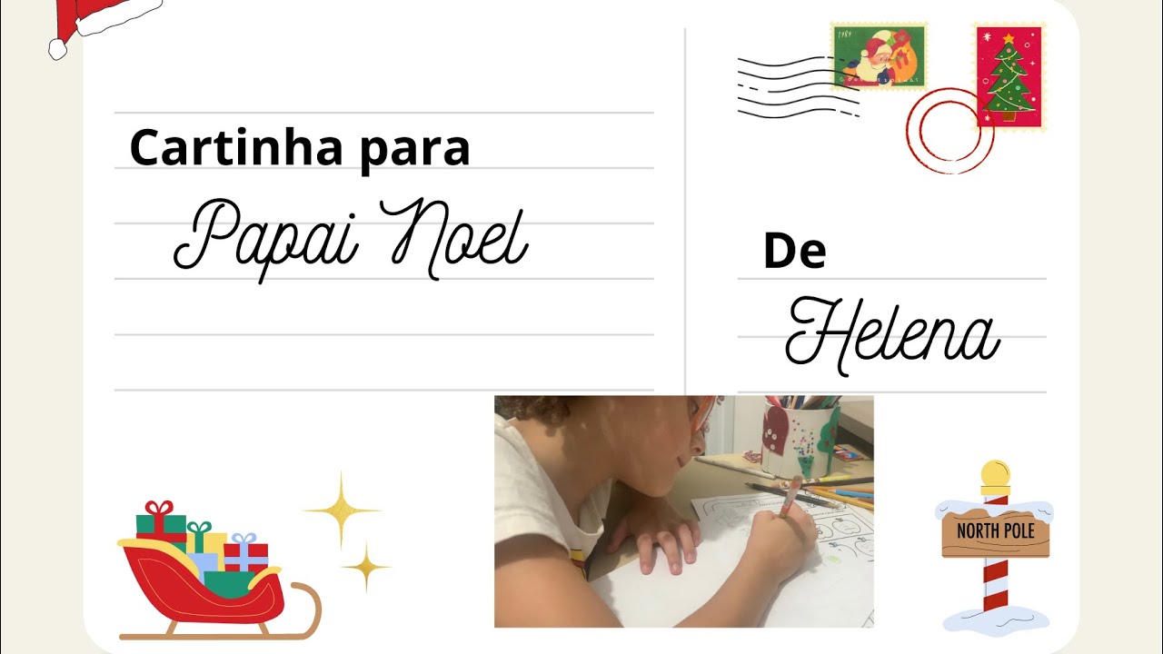 Helena escreveu a cartinha de Papai Noel sozinha - YouTube