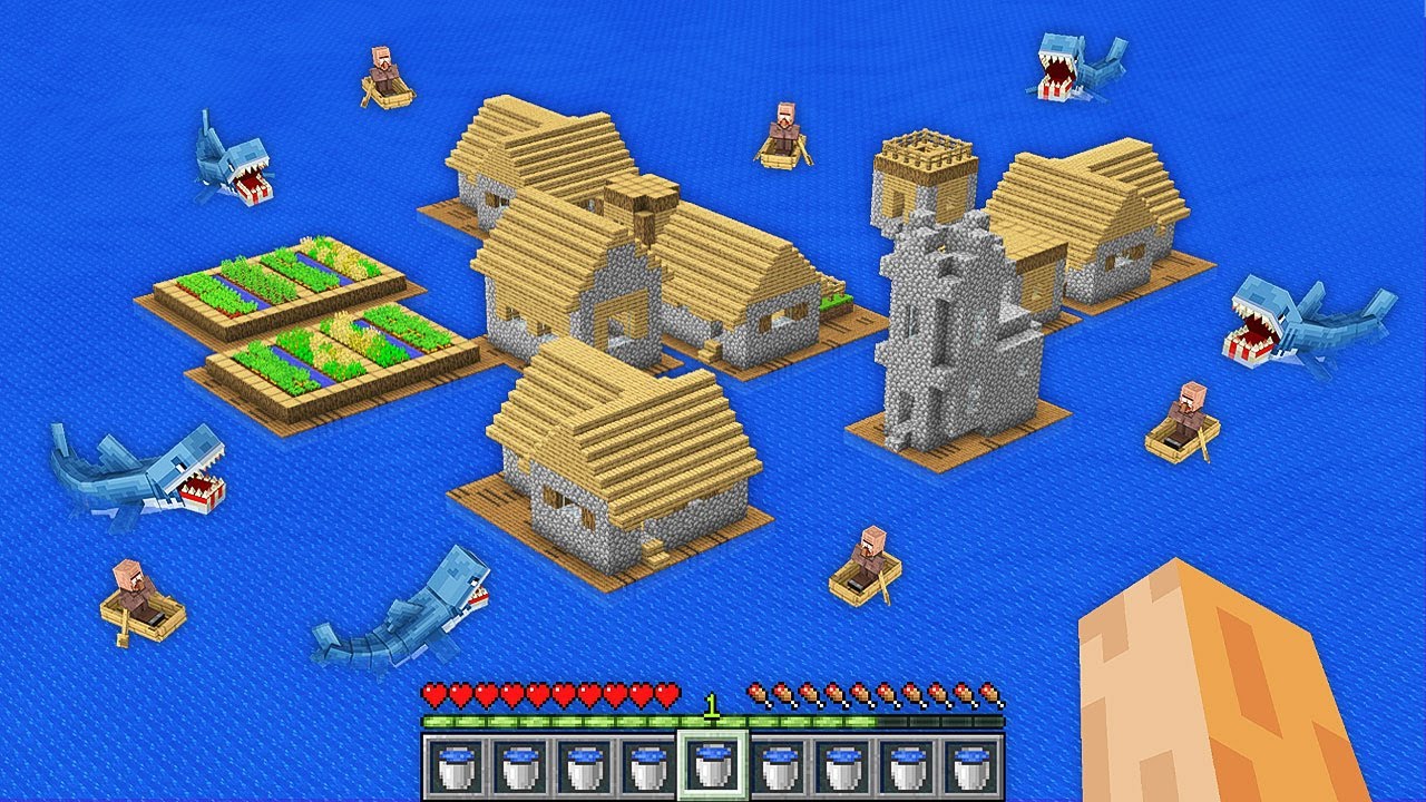 I found this WATER VILLAGE in OCEAN in My Minecraft World !!! Secret ...