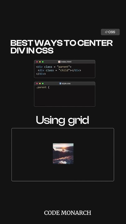 The Best Way to Center a Div in CSS! #css #tipsandtricks #codemonarch - YouTube