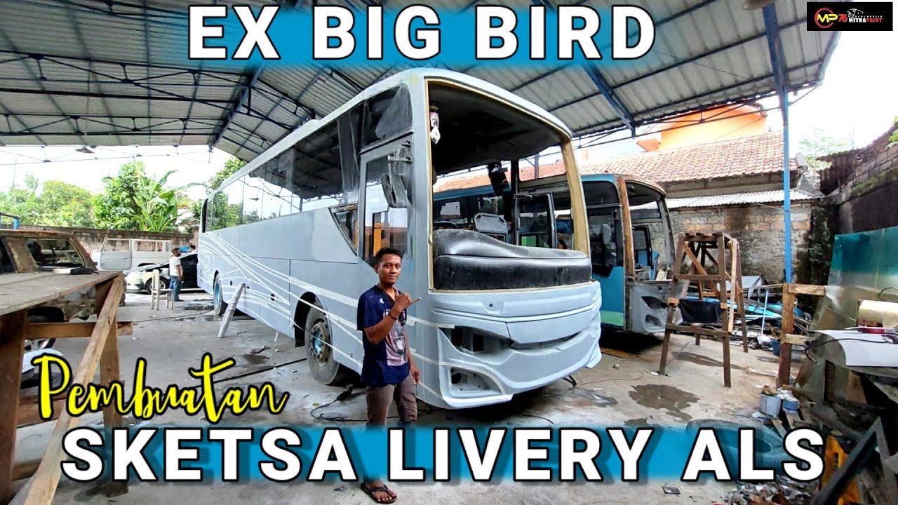 PEMBUATAN SKETSA LIVERY ALS [ EX BIRD ] - YouTube