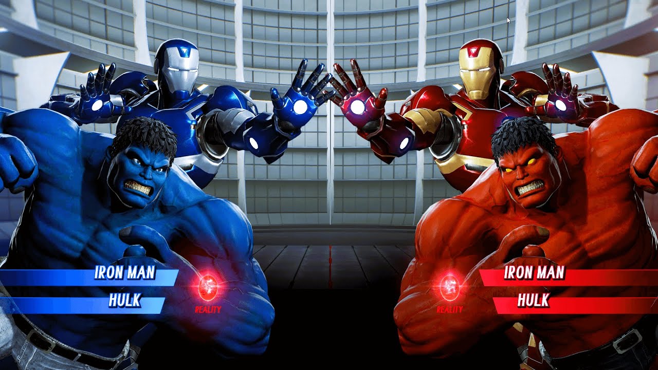 Blue Iron-Man & Blue Hulk vs Red Iron-Man & Red Hulk (Hardest) Marvel ...