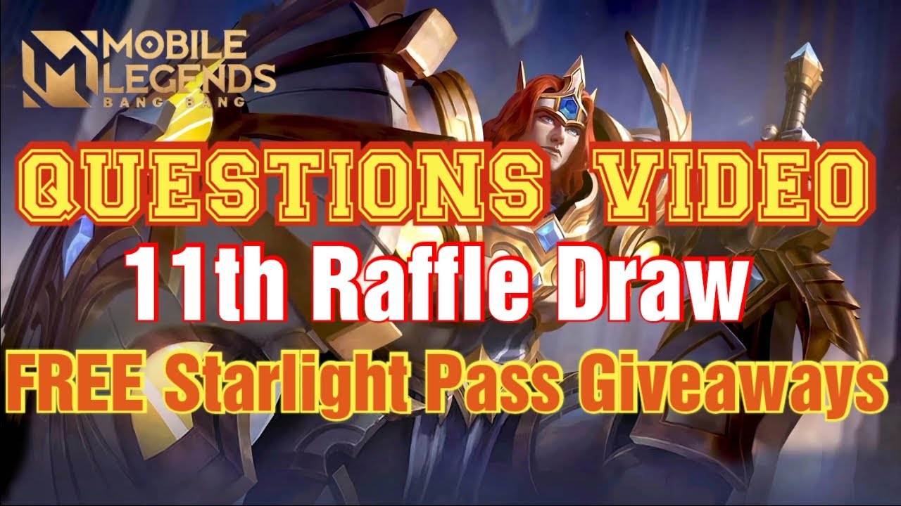 QUESTIONS VIDEO 11th Raffle Draw FREE Starlight Pass Giveaways - YouTube