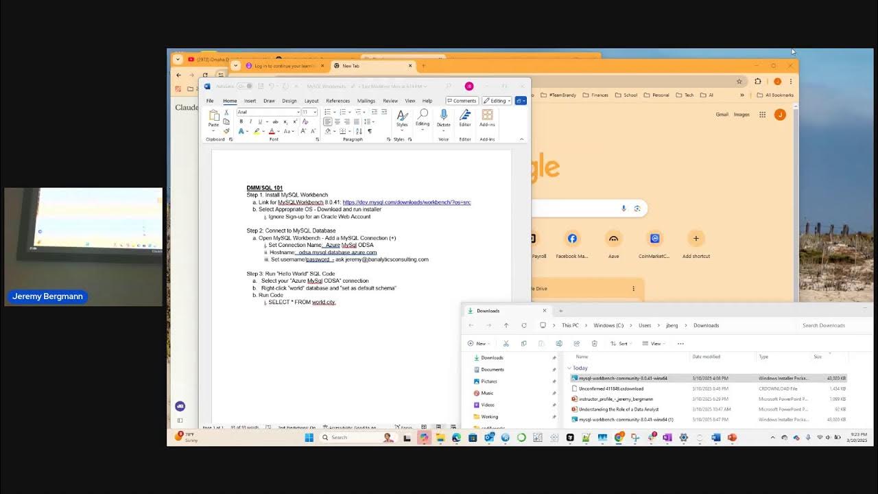 DMM/SQL101 - Spring 2025 - Class 1 - Data Manipulation & SQL Basics - YouTube