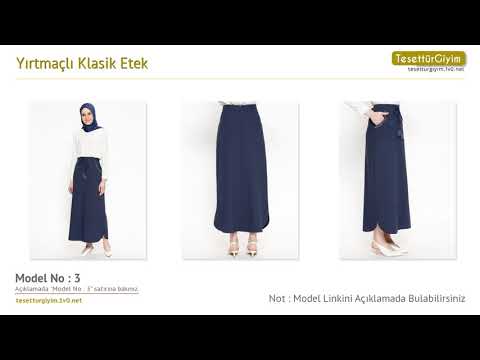 Yırtmaçlı Klasik Etek -