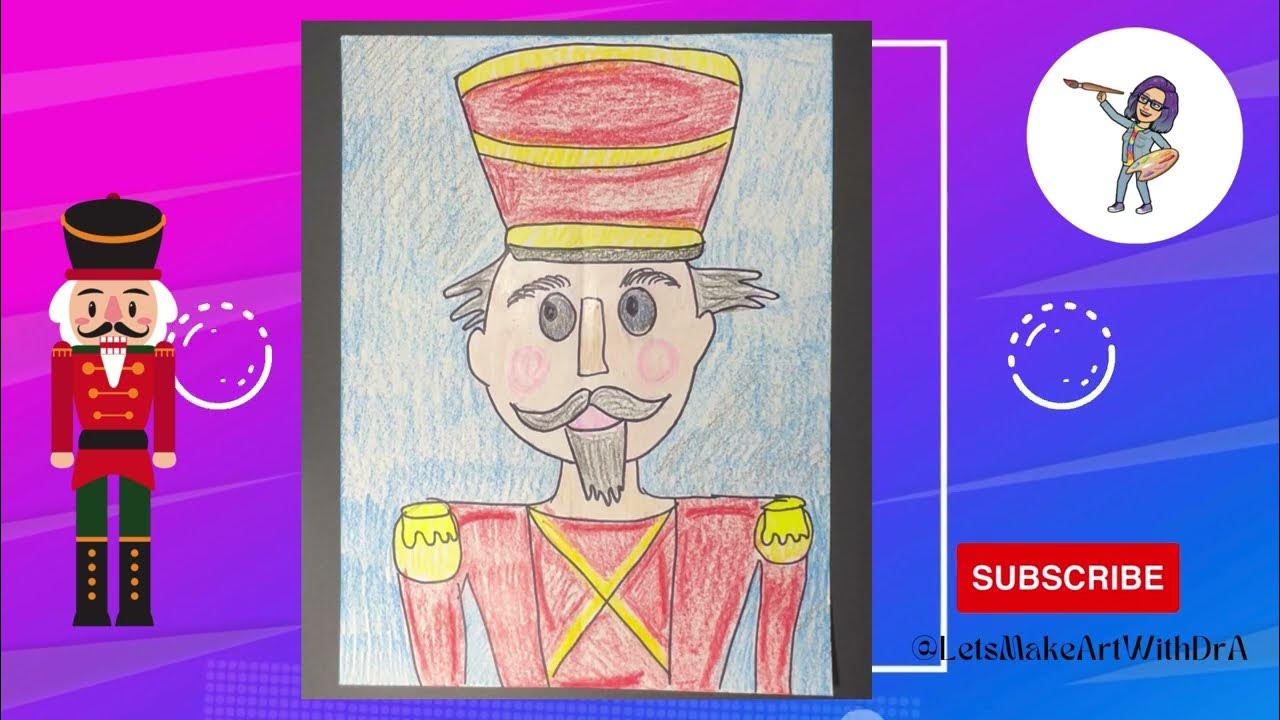 Let's Draw a Holiday Nutcracker - YouTube
