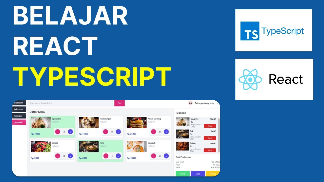 Belajar React Typescript Aplikasi Kasir Typescript Reactjs 0788