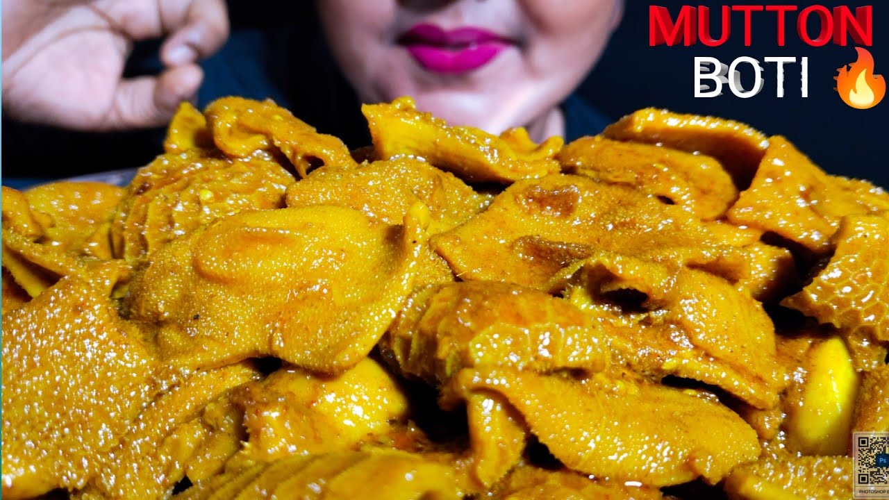 EATING MUTTON BOTI CURRY || EATING MUTTON BOTI CURRY WITH RICE || 😋 ...