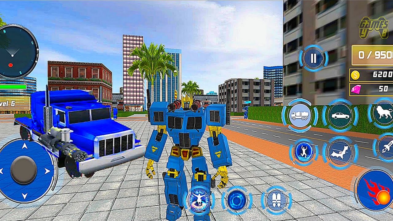 Optimus Prime Transformers: Blue Lion Robot Truck Game 2021 - Android ...