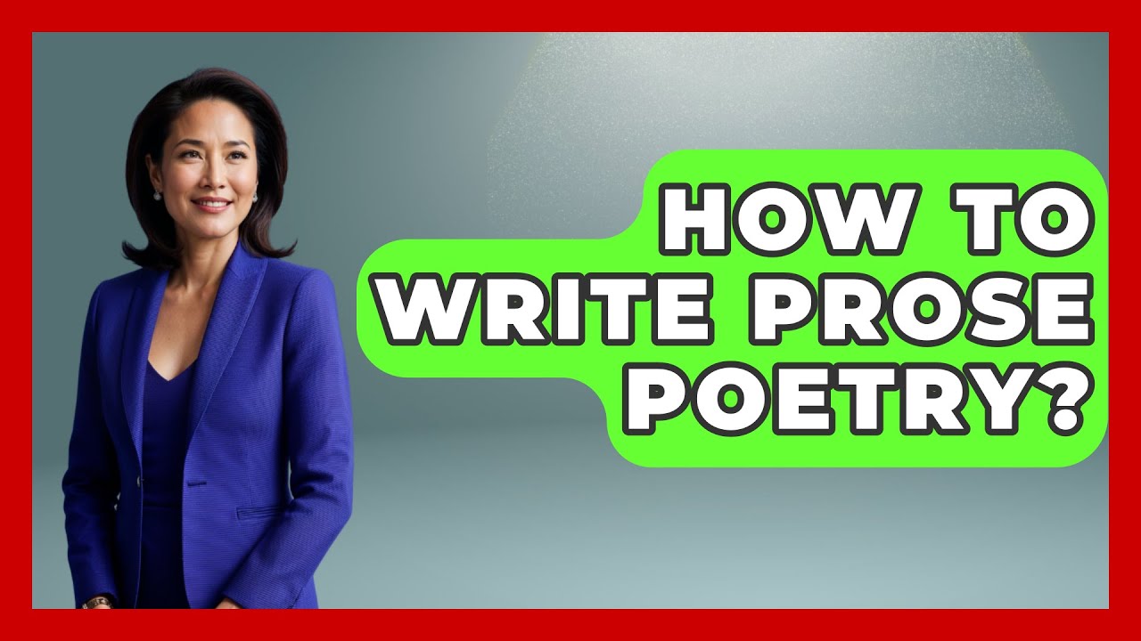 How To Write Prose Poetry? - The Language Library - YouTube