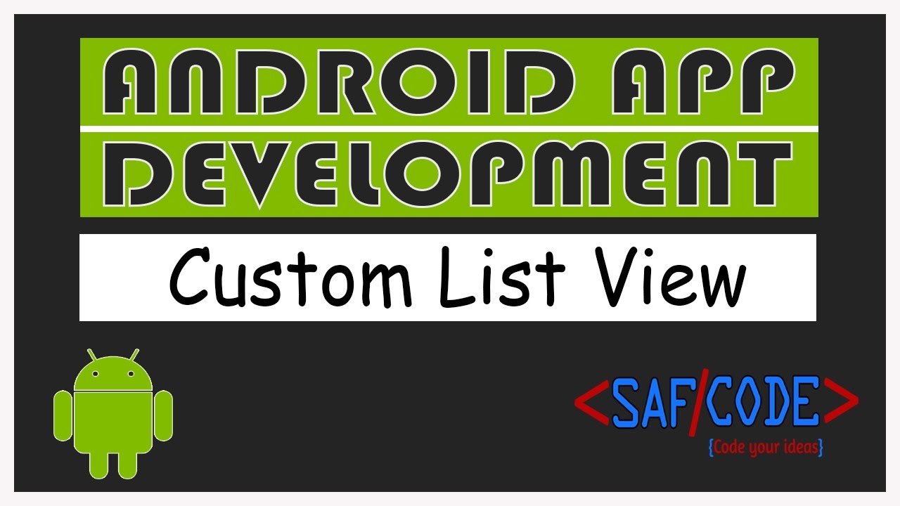 Custom ListView in Android Studio With Item Click Part-15 - YouTube