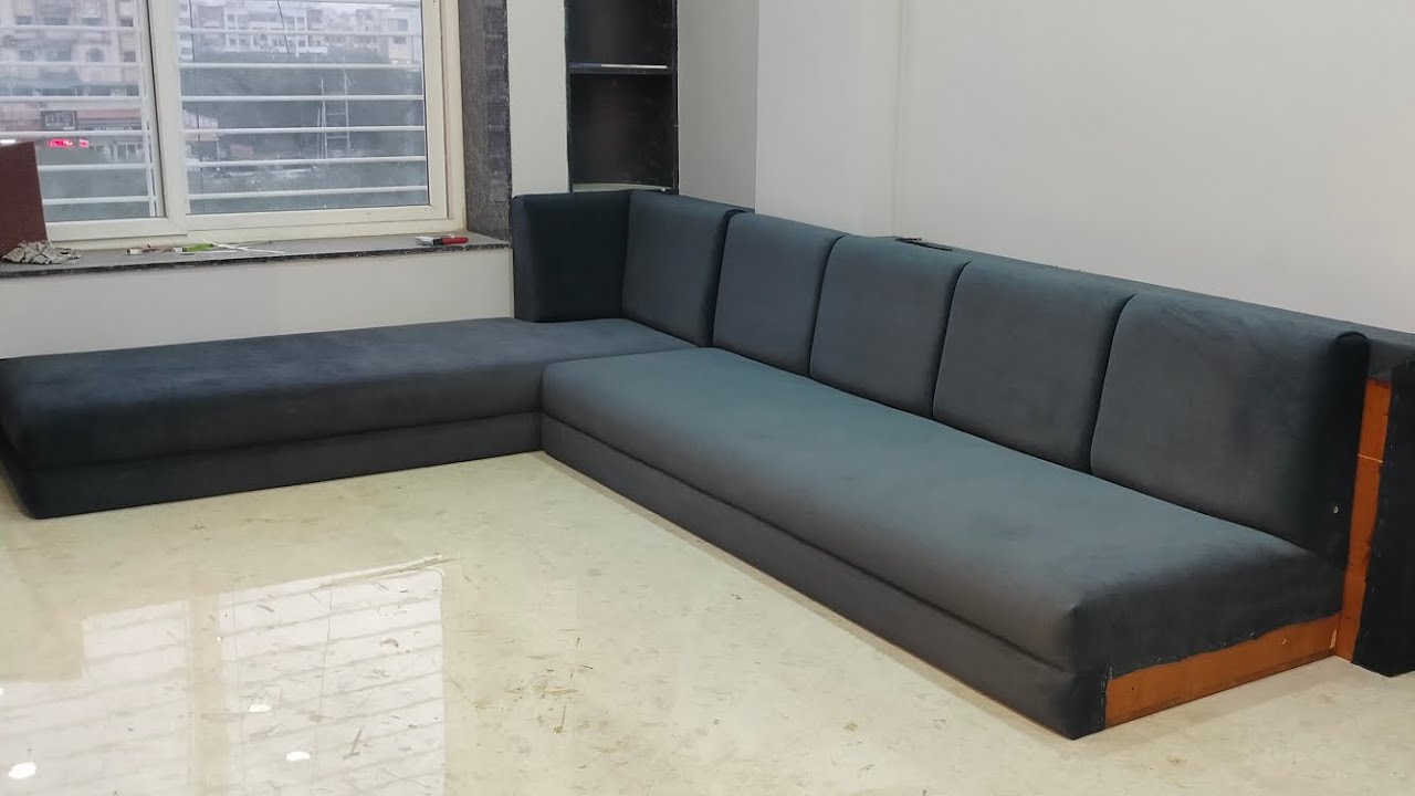 HOW to MAKE l SHAPE SOFA AT HOME 🏡 📐 ( घर पर एल आकार का सोफा कैसे बनाएं ...