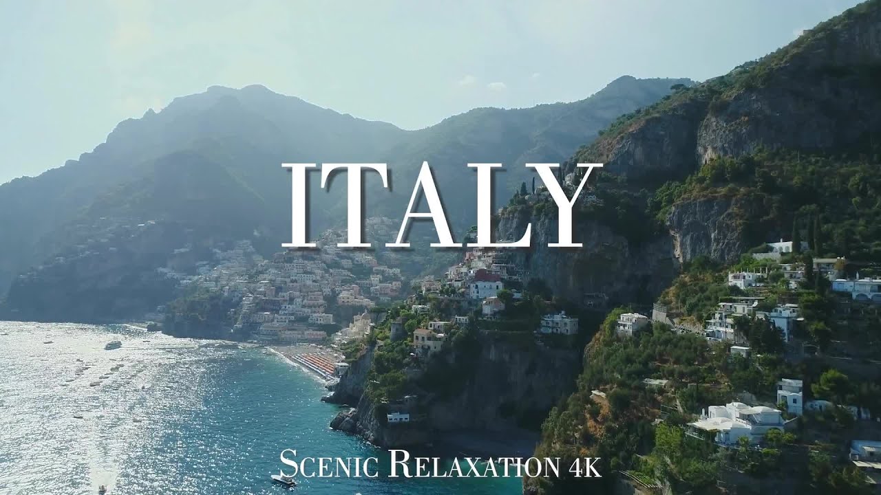 FLYING OVER ITALY (4K UHD) - Relaxing Music Along With Beautiful Nature ...