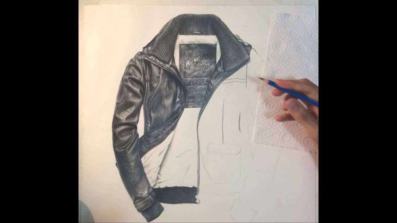 Making of Leather Jacket 2 Small drawing series - YouTube