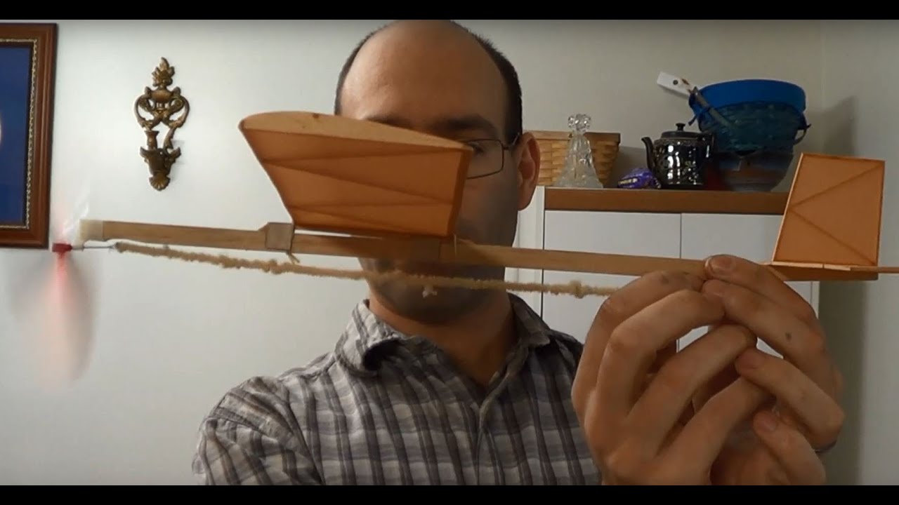 Braiding rubber motors for rubber powered airplanes - YouTube