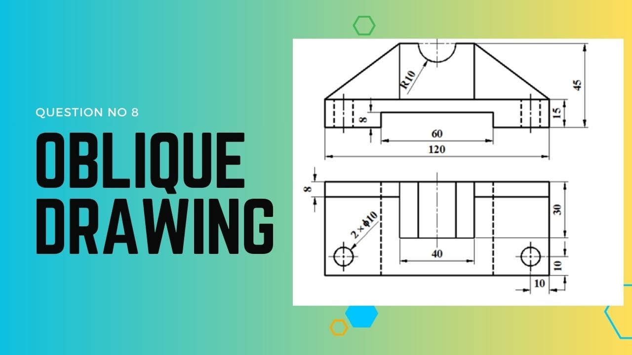 Oblique Drawing| Tutorial | Question no 8 🤯| #ioe #PU #kU #drawingtutorial #ctevt - YouTube