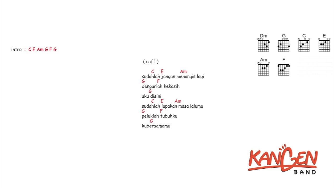 kunci gitar & lirik lagu | Kangen band - jangan menangis lagi - YouTube