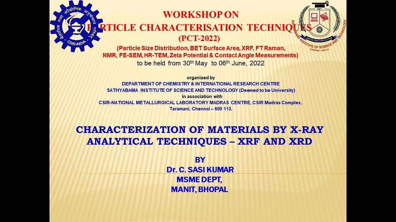 CHARACTERIZATION OF MATERIALS BY XRF AND XRD - YouTube