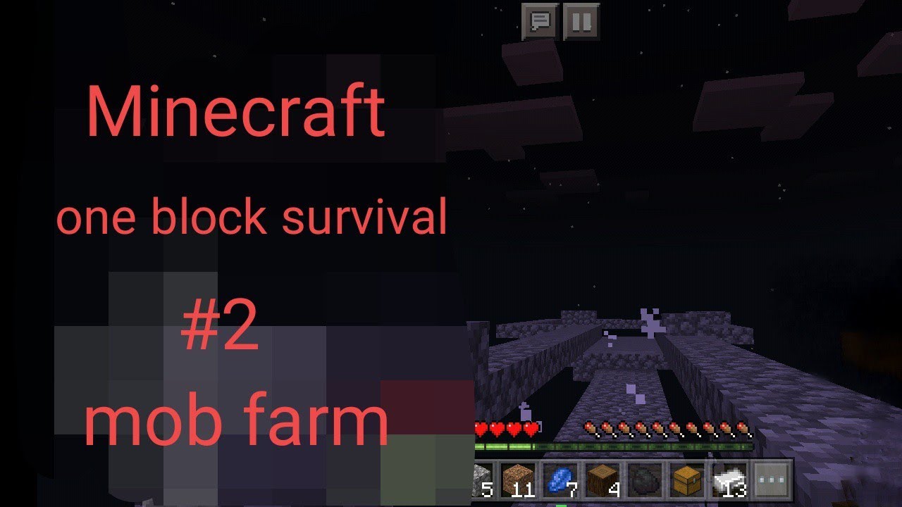 Minecraft one block survival #2 mob farm - YouTube