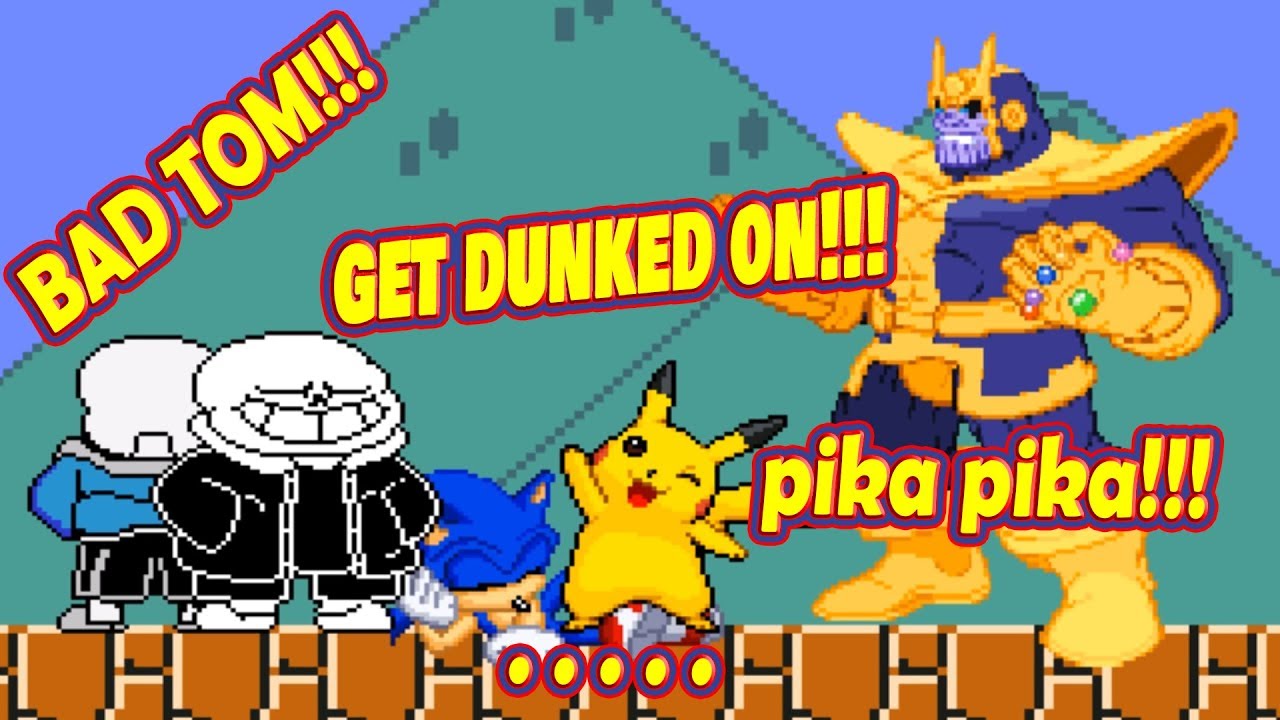 UNDERPANTS SANS, SANESS WEAK, PIKACHU & SONIC VS THANOS | FUNNY GAMING ...