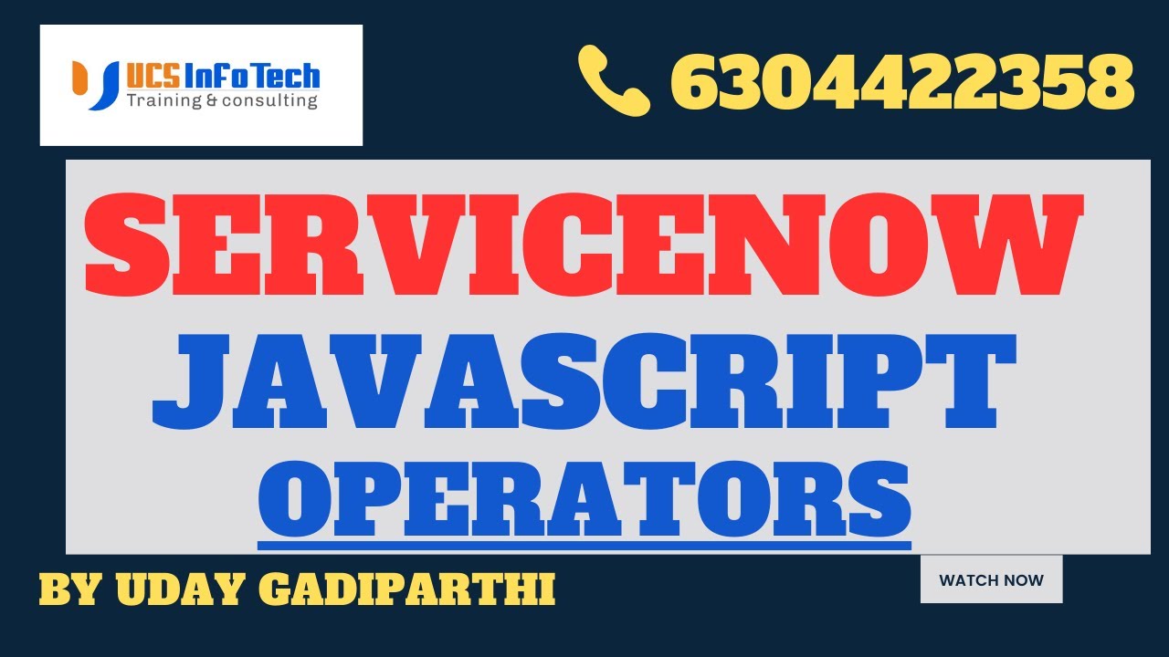Javascript Operators In Servicenow Explained In Detail By Uday