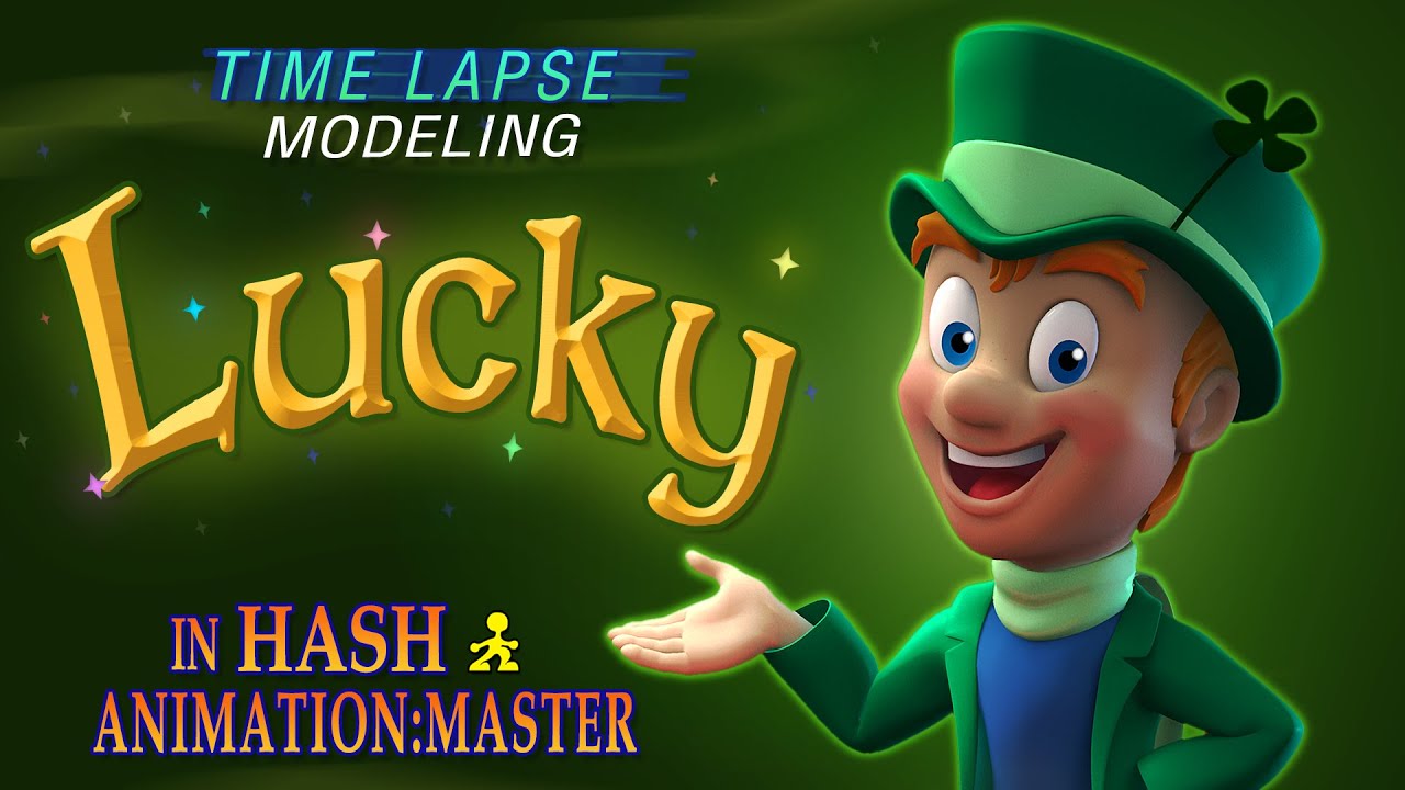 Spline modeling "Lucky" in Hash Animation:Master (time-lapse) - YouTube