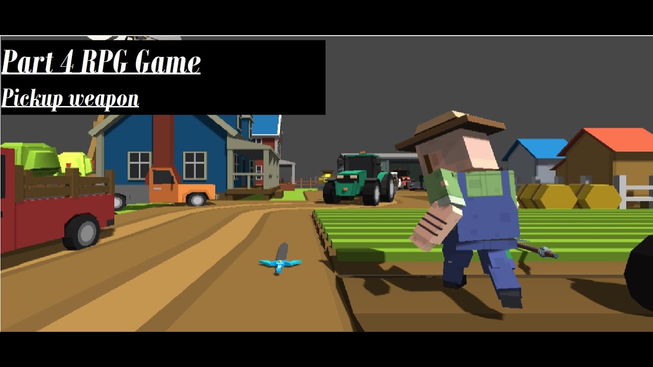 How to make a Rpg game in unity part 4 (Weapon pickup) check the ...
