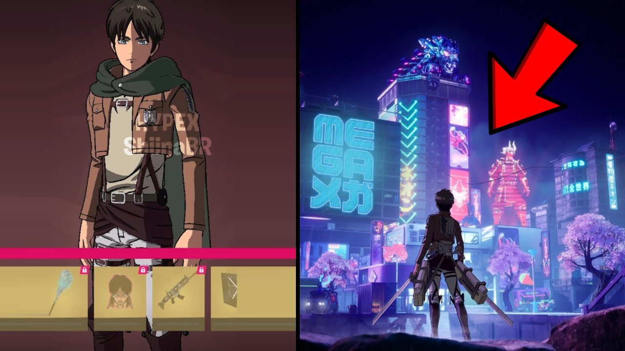 SE FILTRA la SKIN de EREN JAEGER y la NUEVA CIUDAD de FORNITE ...