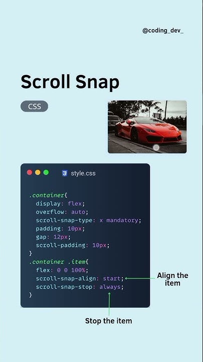 New CSS Feature: Scroll Snap - YouTube