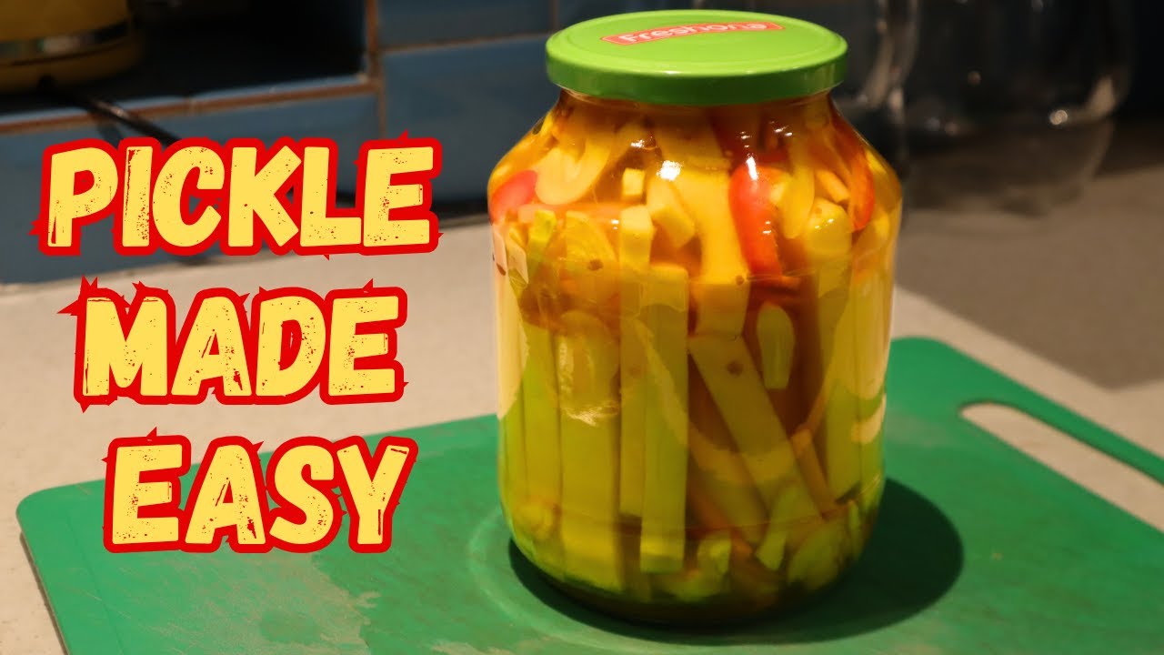 Zucchini Courgette Marrow Pickle Made Easy - YouTube