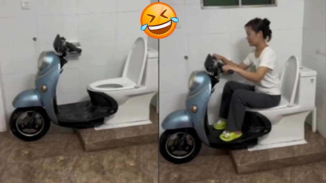 In A Toilet Where You Can Ride A Bike While You Poop || Funniest Fails ...