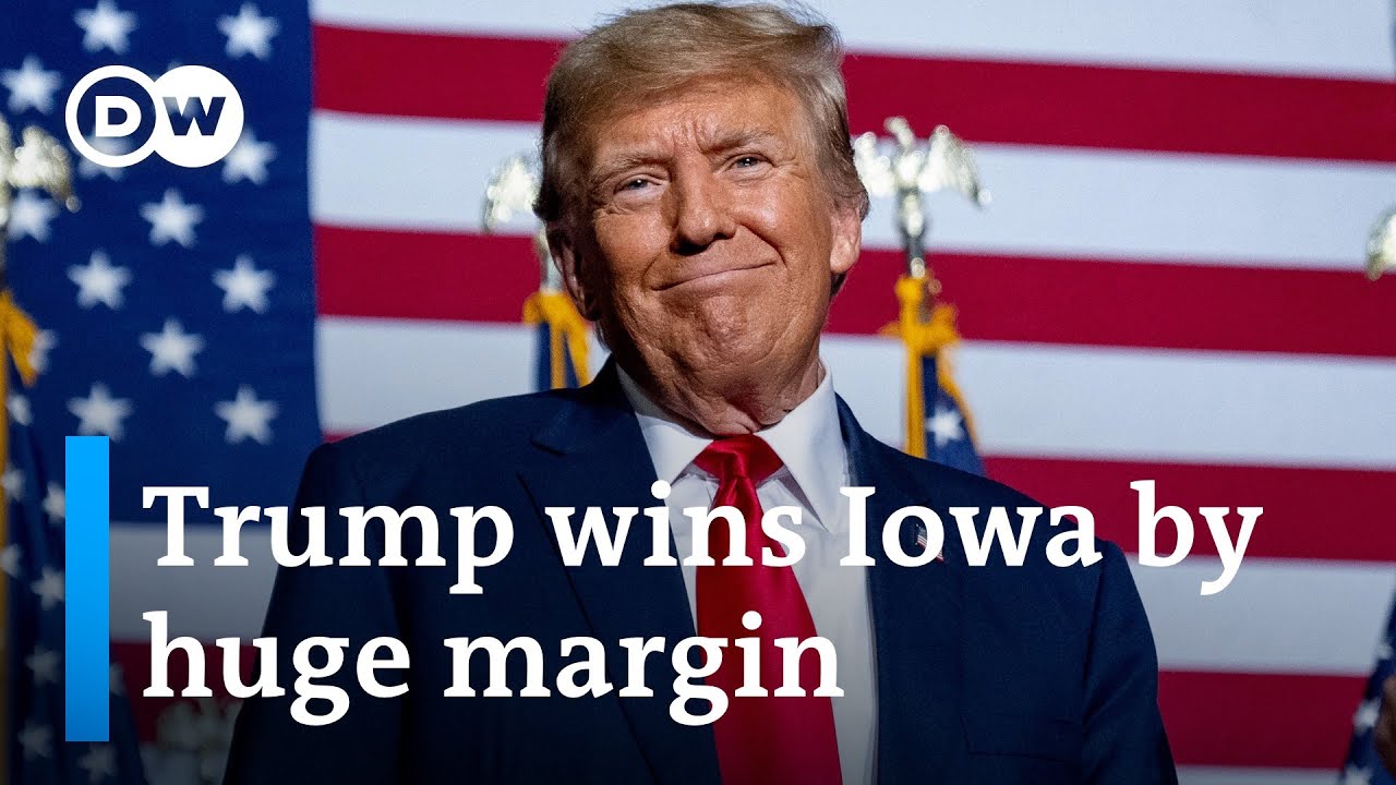 Trump wins Iowa caucuses by wide margin | DW News - YouTube