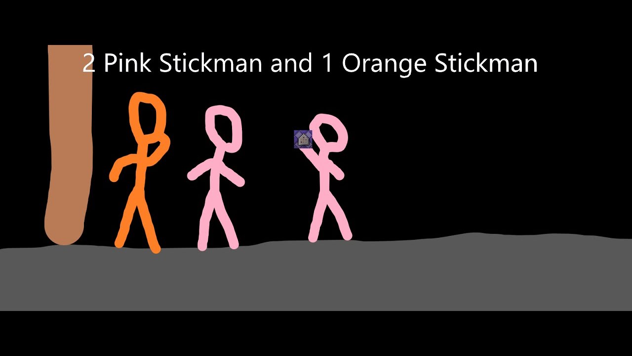 2 Pink Stickman and 1 Orange Stickman - YouTube