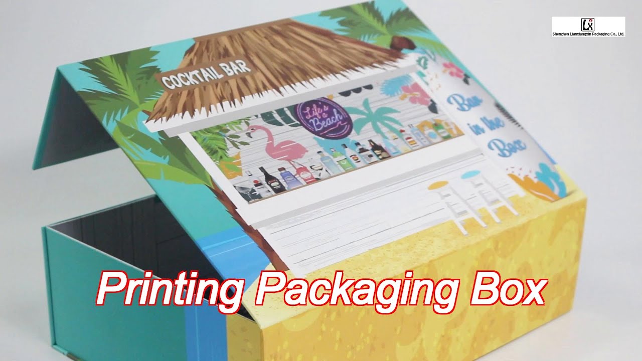 custom printing design cocktail packaging box cardboard folding magnetic gift boxes - YouTube