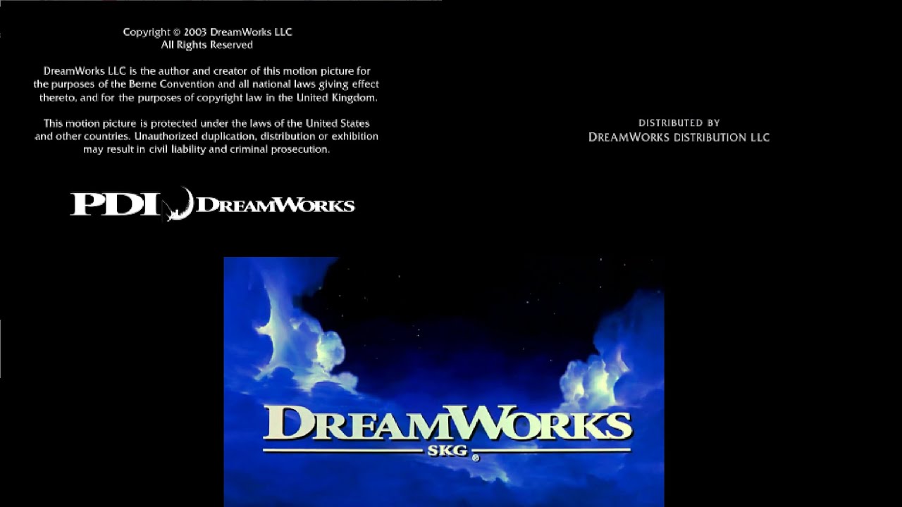 PDI DreamWorks/DWDLLC/DreamWorks SKG (2003) (Gurgle Gurgle 2 Closing ...