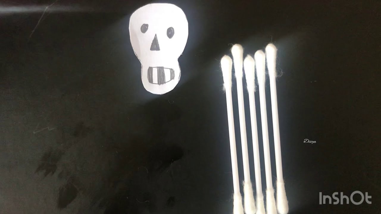 Human skeleton with cotton buds - YouTube