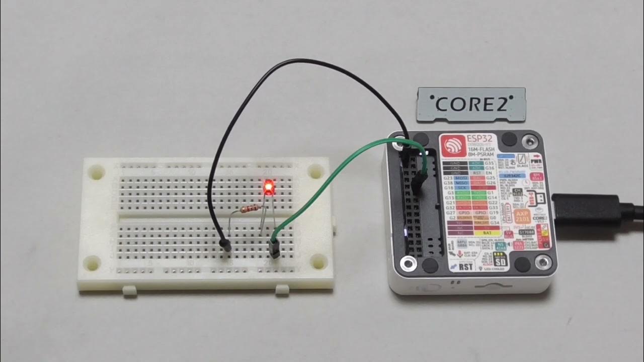 編集済M5Stack Core2 Lチカ - YouTube