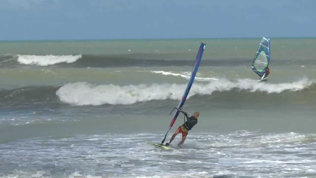 funnel one hand windsurfing - YouTube