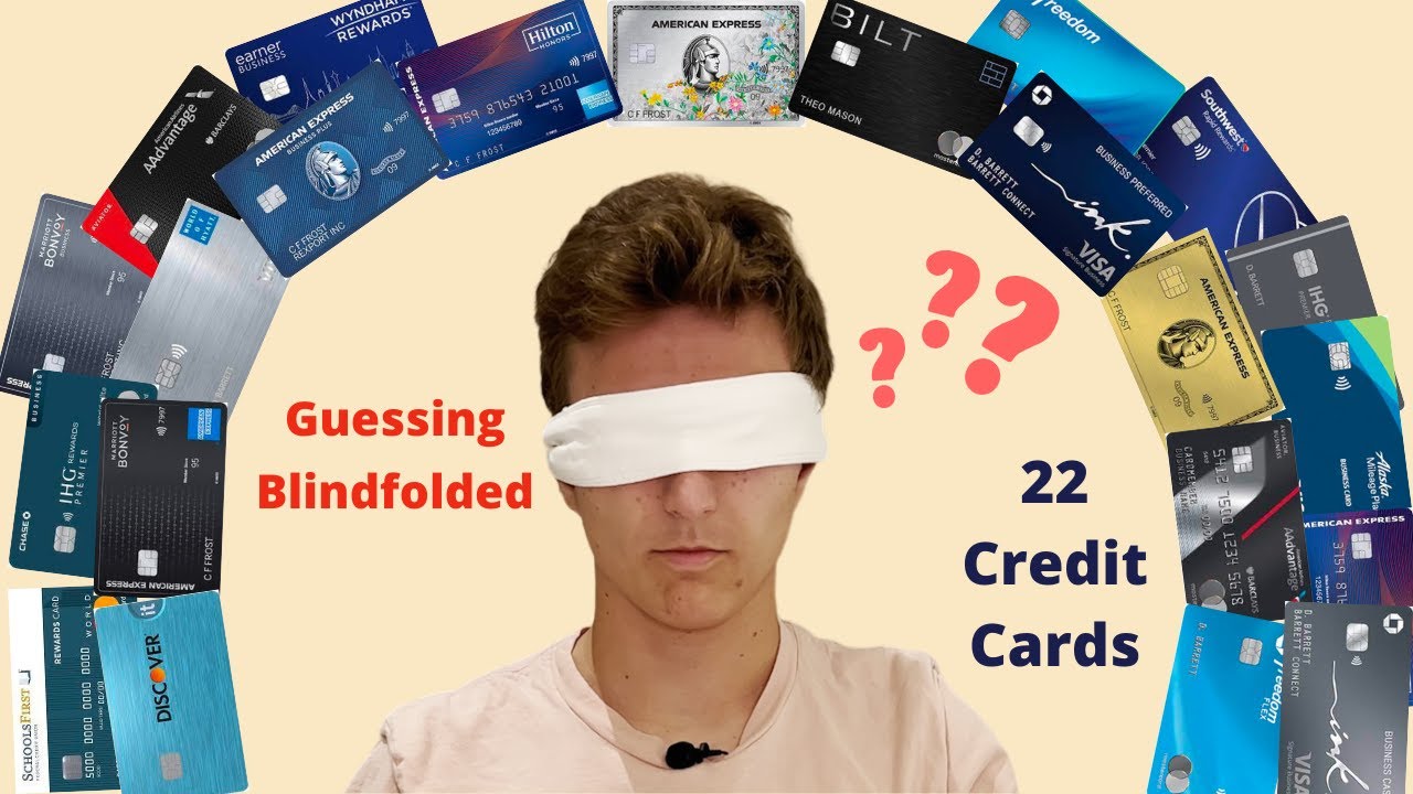 Guessing My 22 Credit Cards While Blindfolded - YouTube