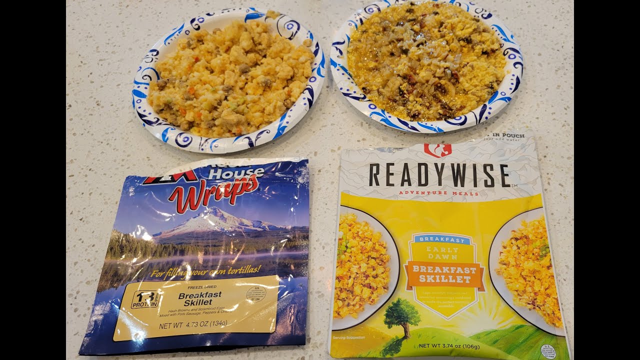 Mountain House Breakfast Skillet vs Ready Wise Breakfast Skillet - YouTube