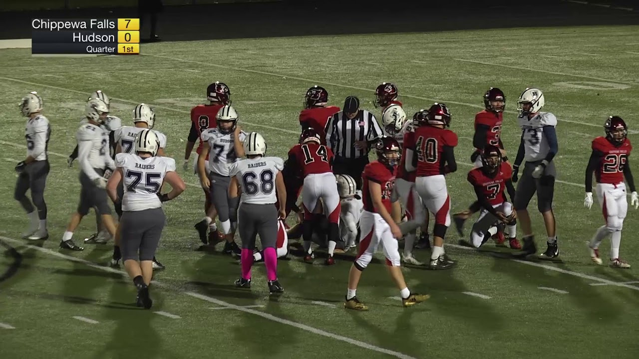 2018 Hudson Raiders Football vs Chippewa Falls - YouTube