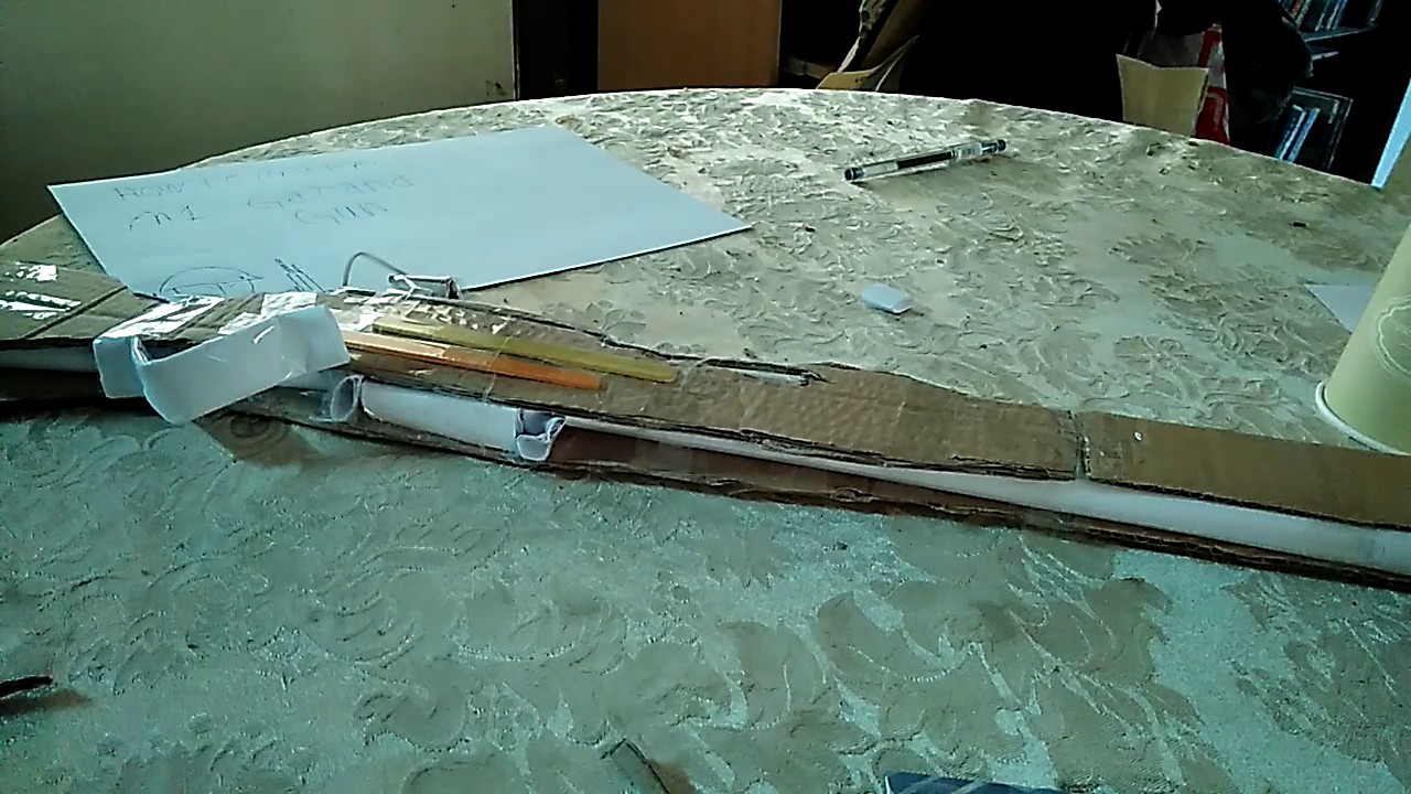 How to make a cardboard m1 garand rifle that shoots ( part 5/5) the ...