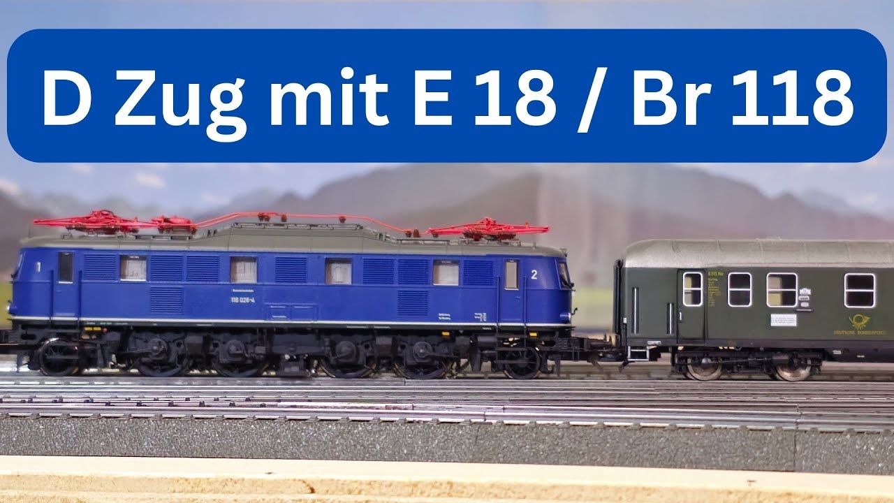 D Zug mit E 18 / Br 118 - YouTube
