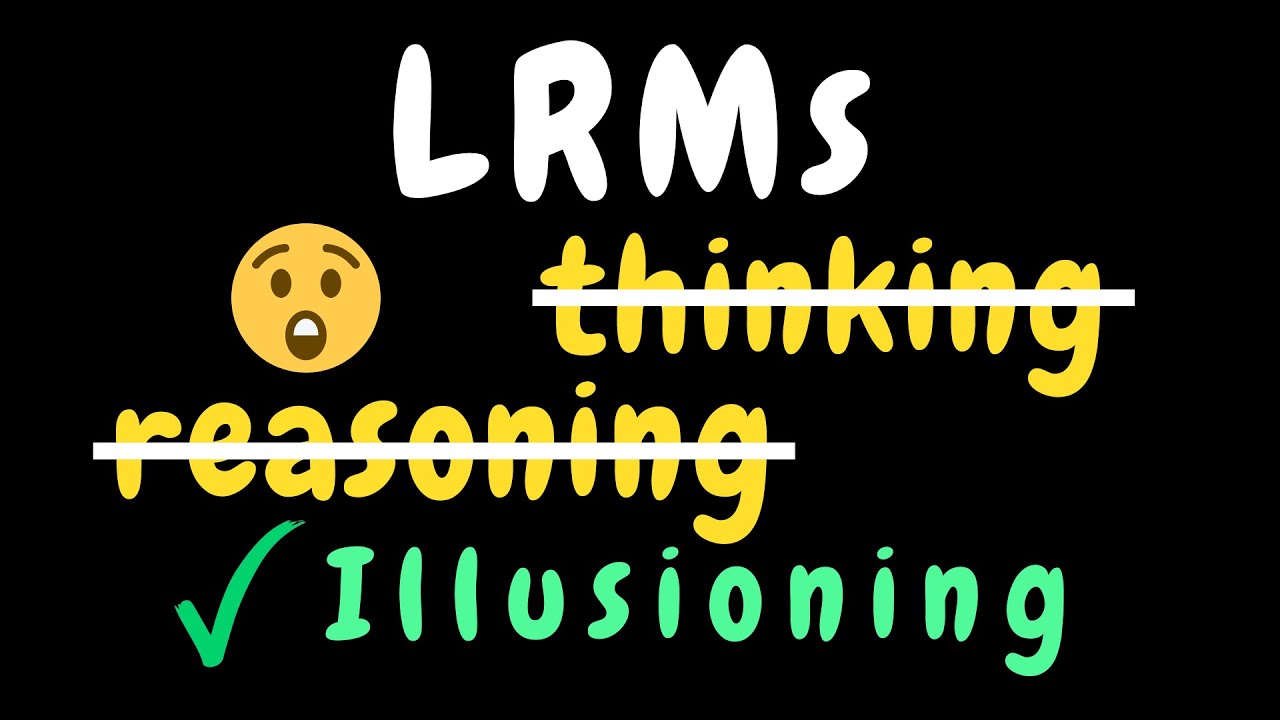 LLMs thinking is an Illusion! (paper explained) | Apple Research - YouTube