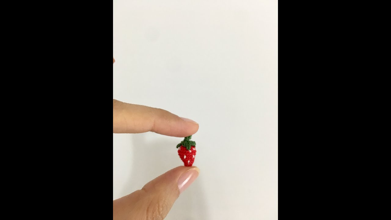 How to crochet miniature strawberry || crochet fruits|| crochet mini ...