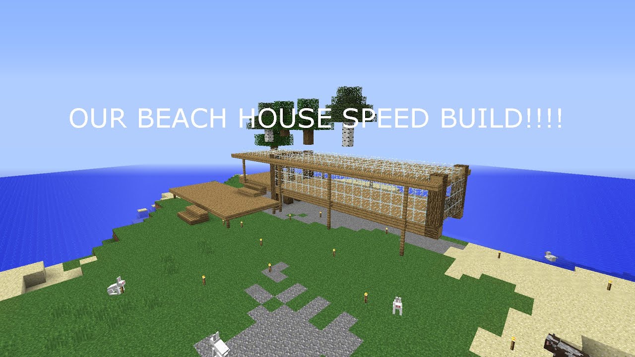 OUR EPIC HOUSE SPEED BUILD!!! Minecraft Survival Island EP-2 - YouTube
