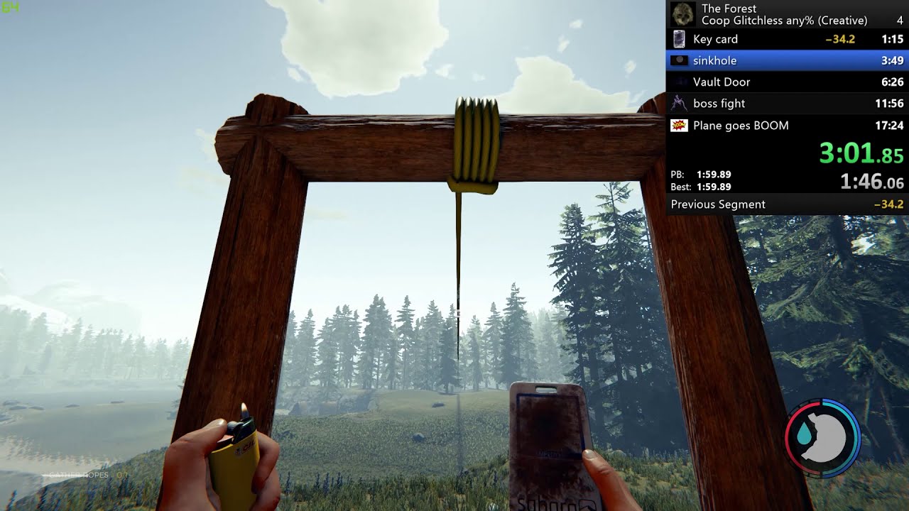 The Forest speedrun Coop Glitchless any% 16:50:13 - YouTube