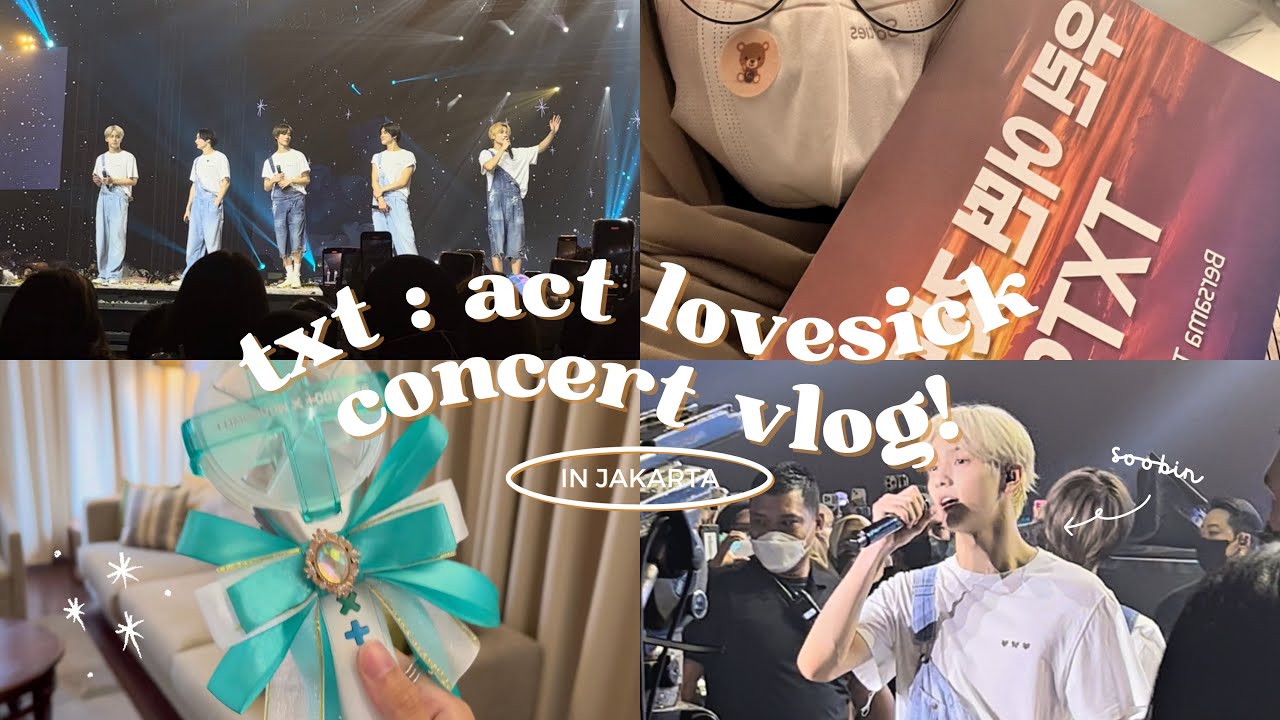 🖇 txt act : lovesick in jakarta + what's in my concert bag | concert ...