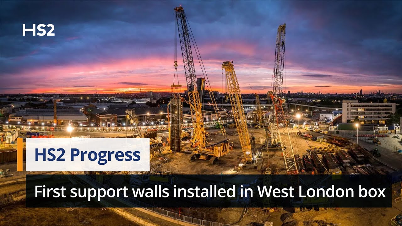 First support walls installed at HS2's Victoria Road Crossover Box in ...